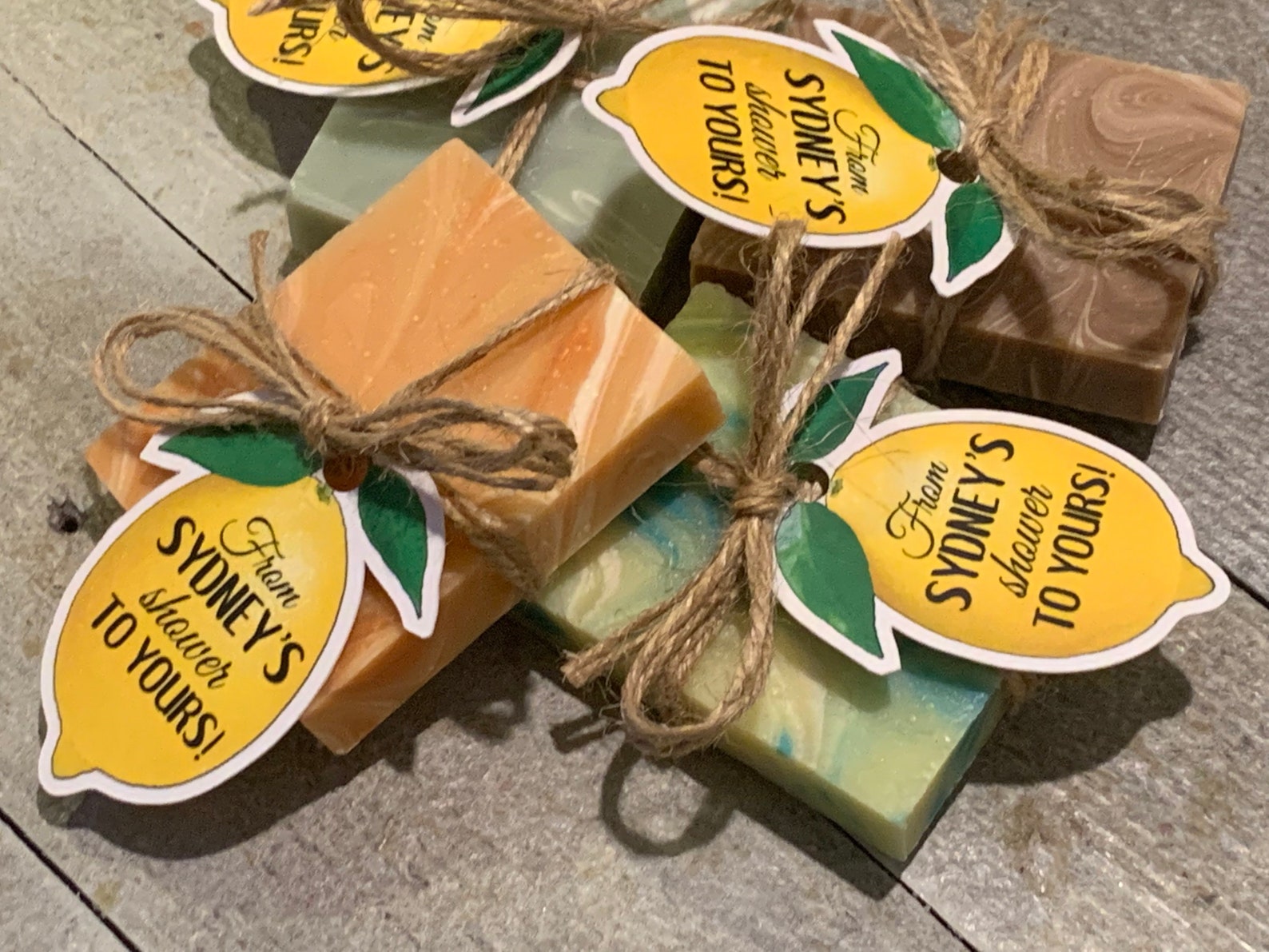 Lemon Squeeze Themed Mini Soap Shower Favors Wrapped Custom - Etsy