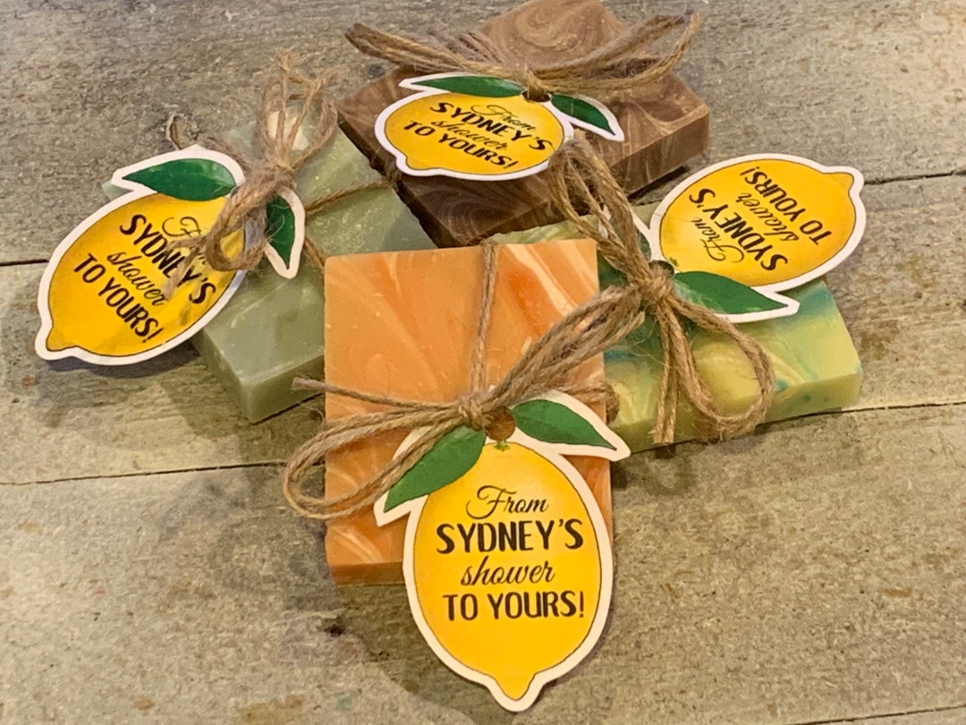 Lemon Squeeze Themed Mini Soap Shower Favors Wrapped Custom - Etsy