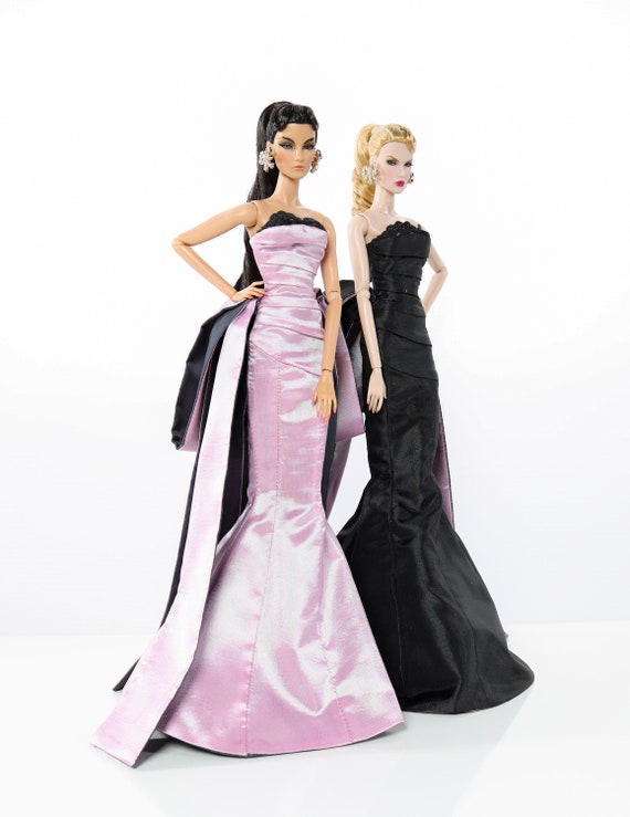 Dolls dress Barbie party black prom dress ballgown Stunning dress ...
