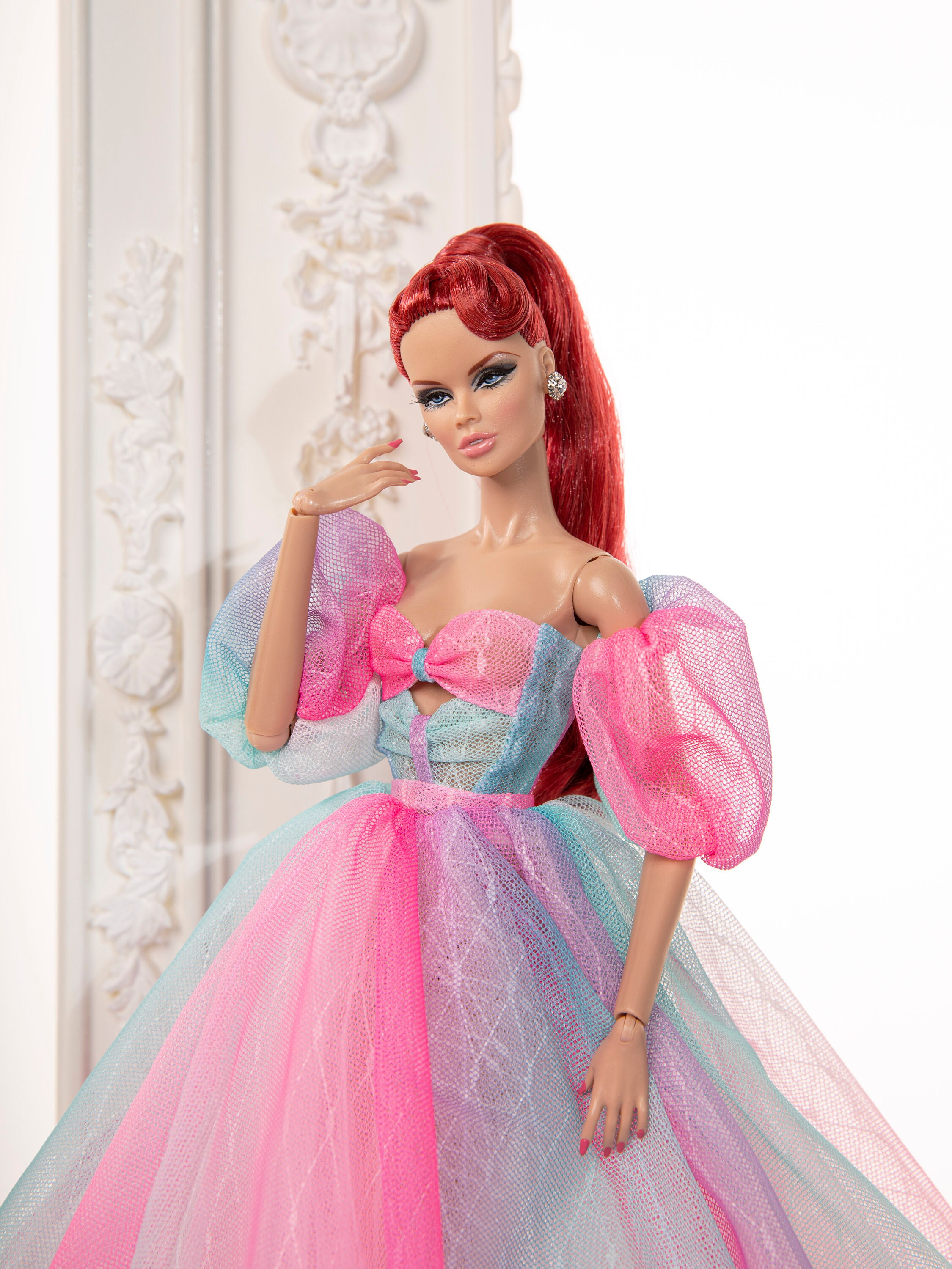 Dolls dress Barbie party black prom dress ballgown Stunning dress ...