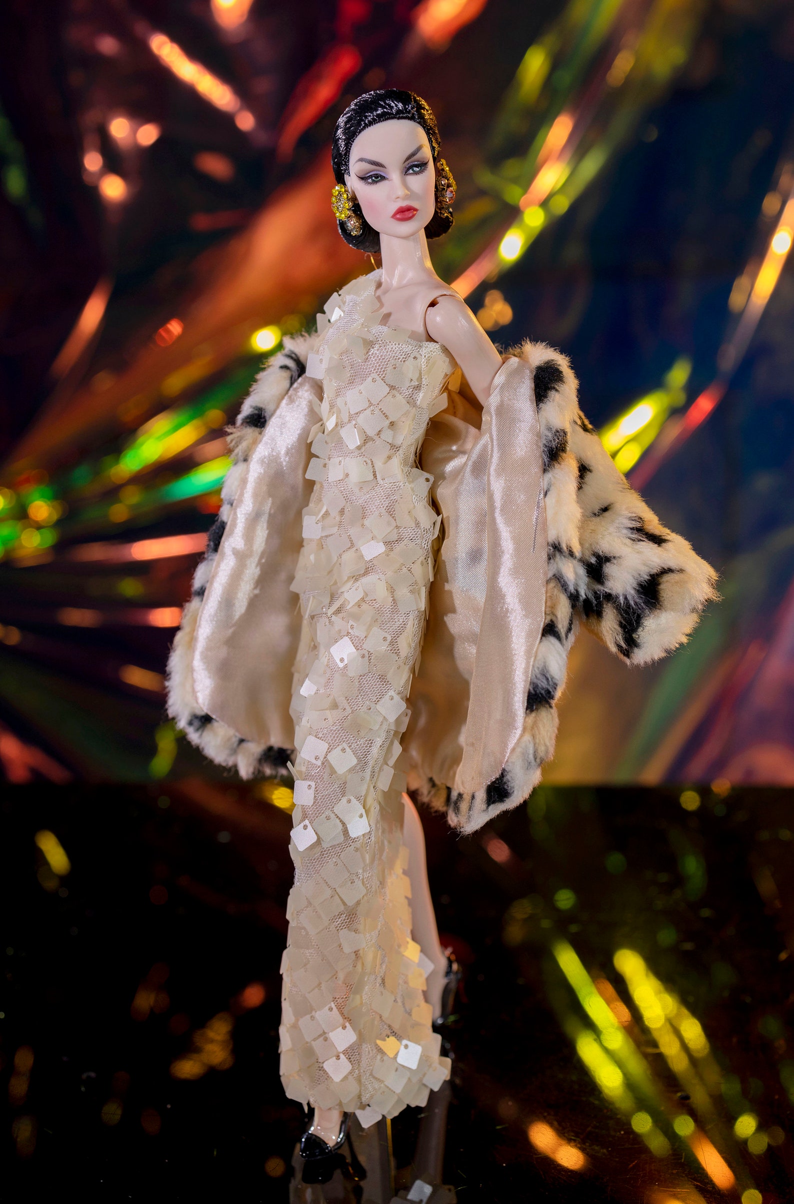 Leopard Coat and Sequin Dress for Fashion Royalty Poppy - Etsy