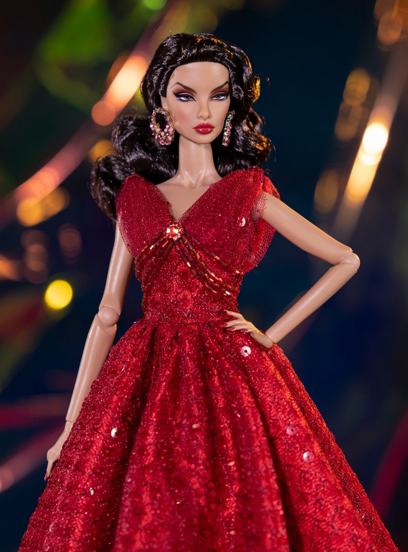 Red Queen Dress For Fashion Royalty Poppy Parker Silkstone Etsy