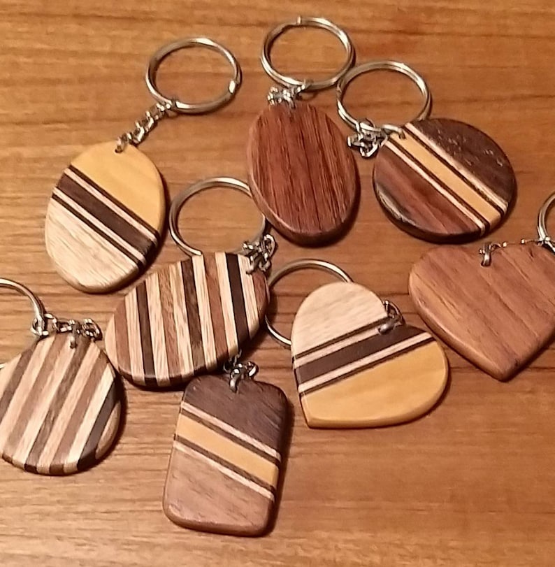 Reclaimed Wooden Keyring Wood Keychain Heart Oval Rectangle - Etsy