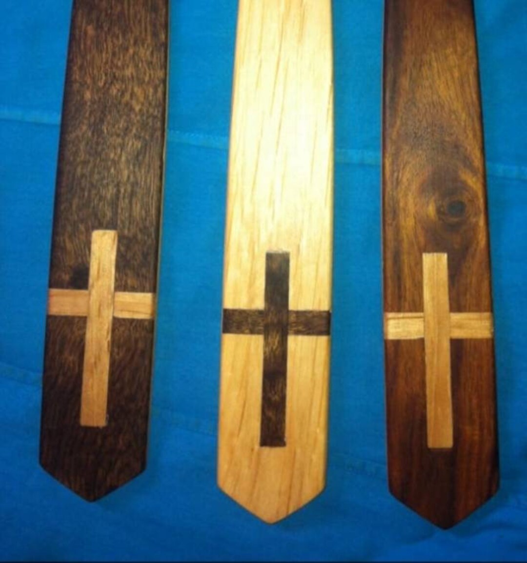 Christian Cross Gift Wooden Tie, Jesus Cross Tie, Christian Gift for ...