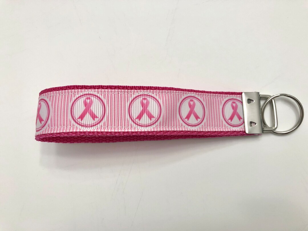 Breast Cancer Awareness Pink Ribbon Key Fob - Etsy