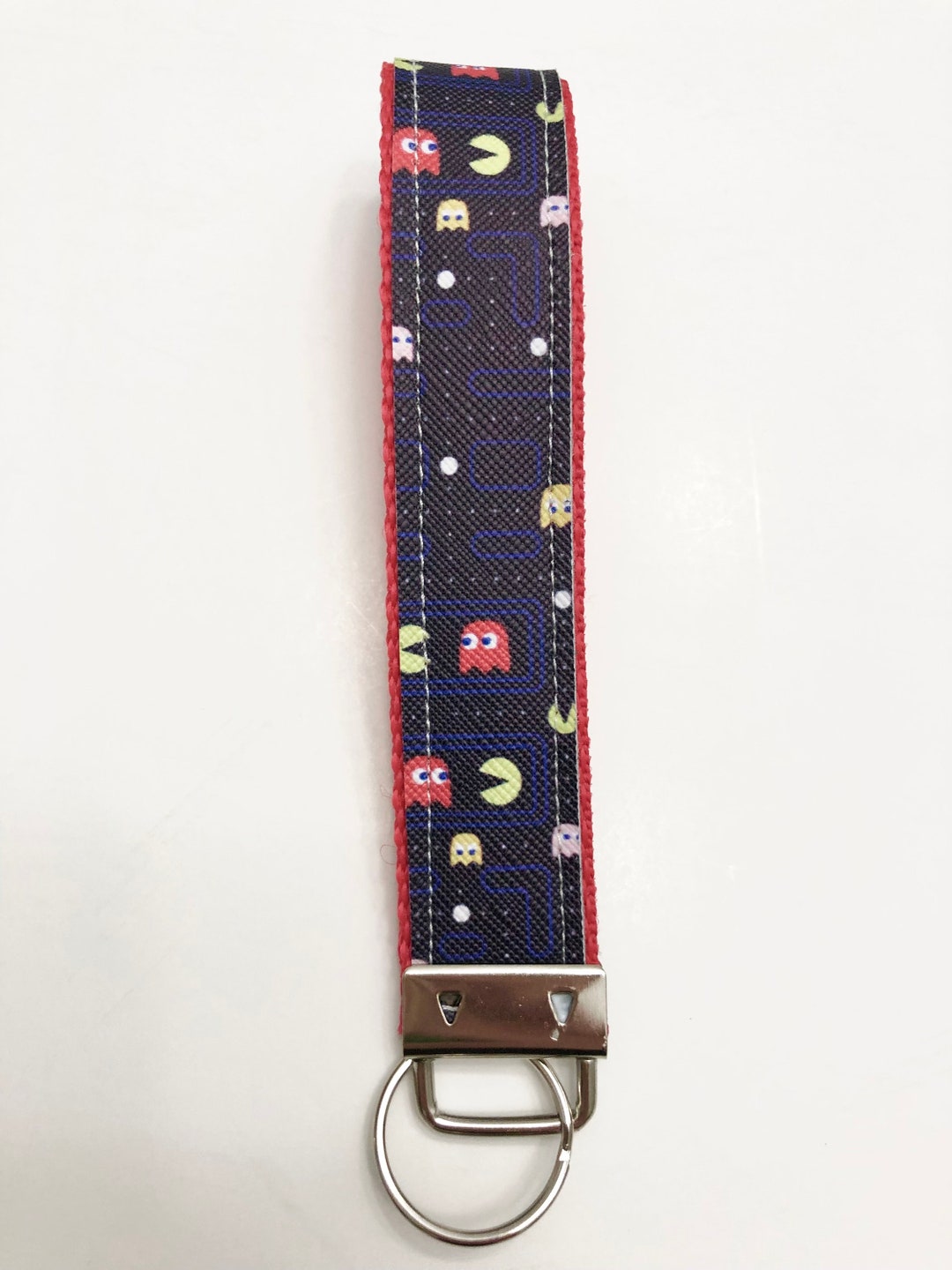 Retro Pac Man Game Faux Leather Key Fob - Etsy