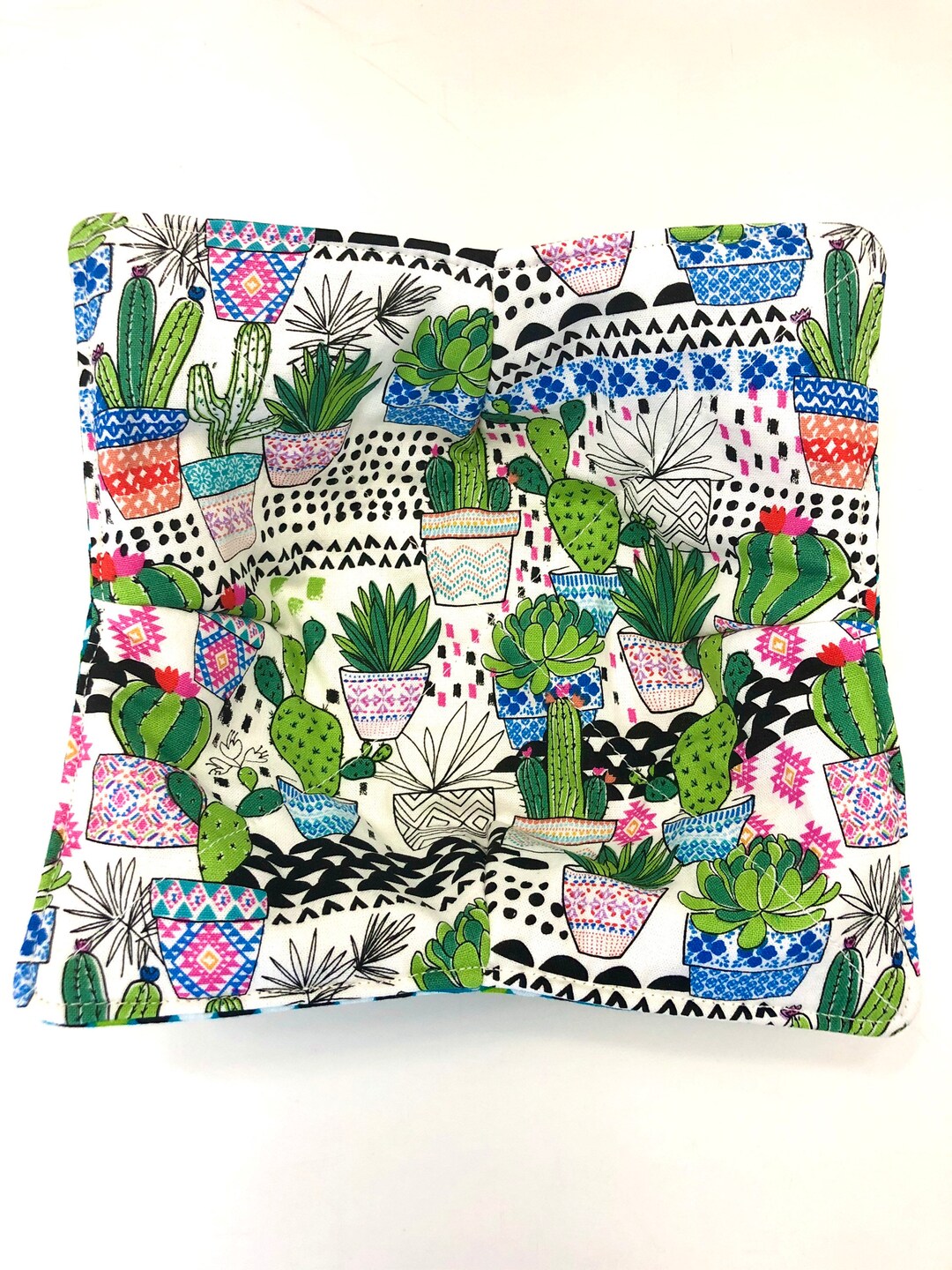 Cactus in Pots Microwavable Cotton Bowl Cozy - Etsy