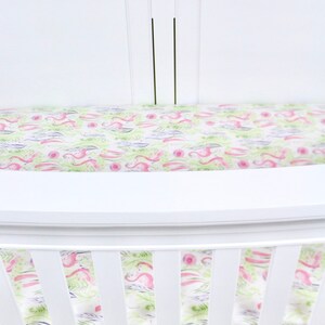Flamingo Crib Sheet // Flamingo Nursery Bedding // Flamino Baby Sheets ...