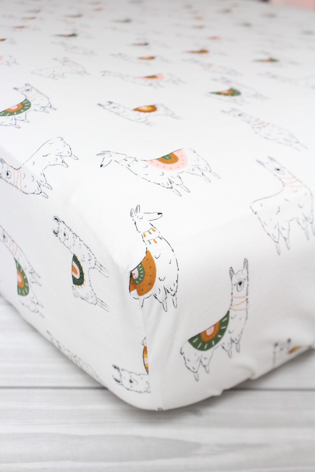 Llama Crib Sheet // Alpaca Crib Sheet // Modern Crib Sheets // Desert ...