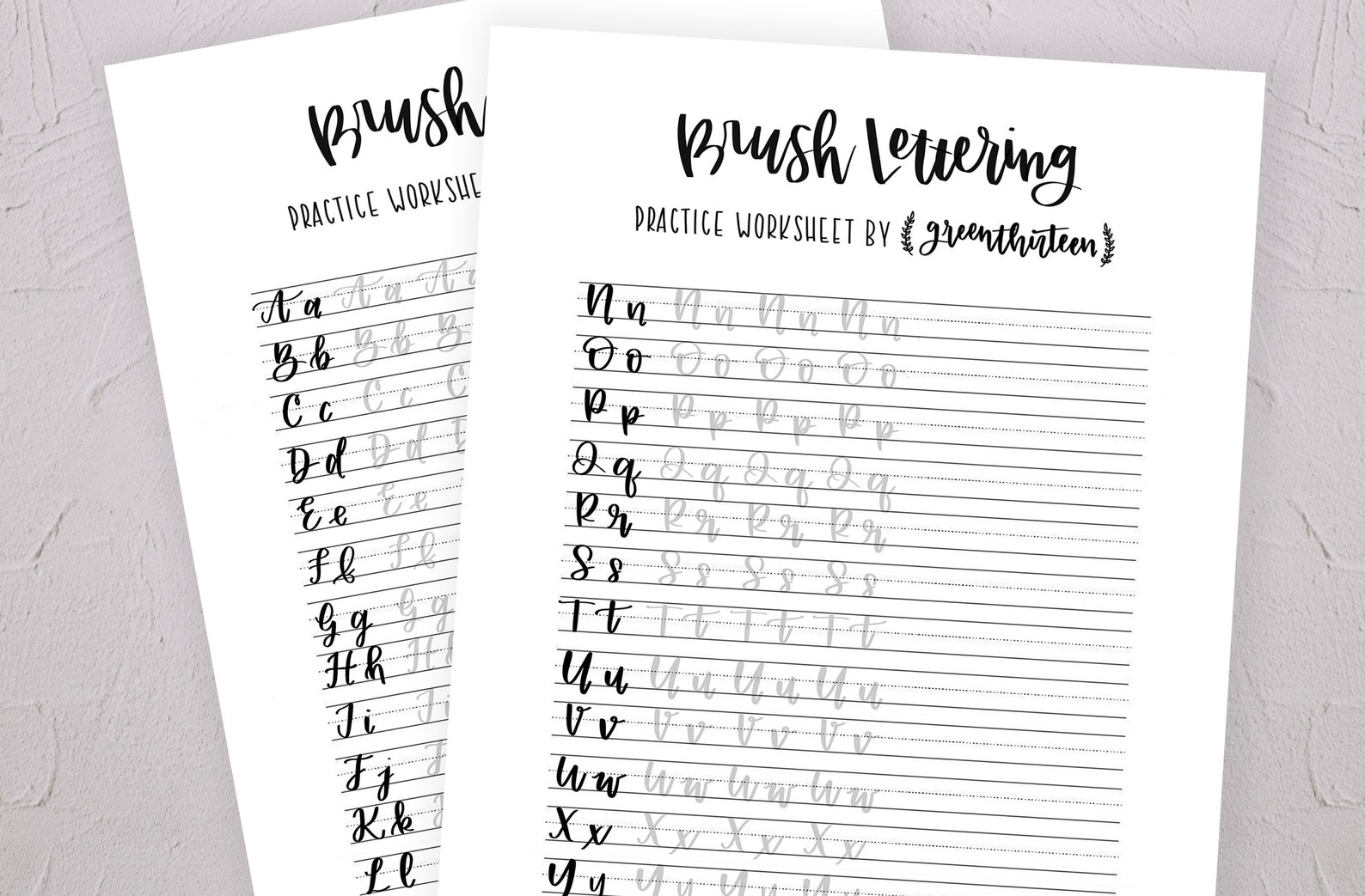 Brush Lettering Practice Worksheet Calligraphy Hand Lettering Practice ...