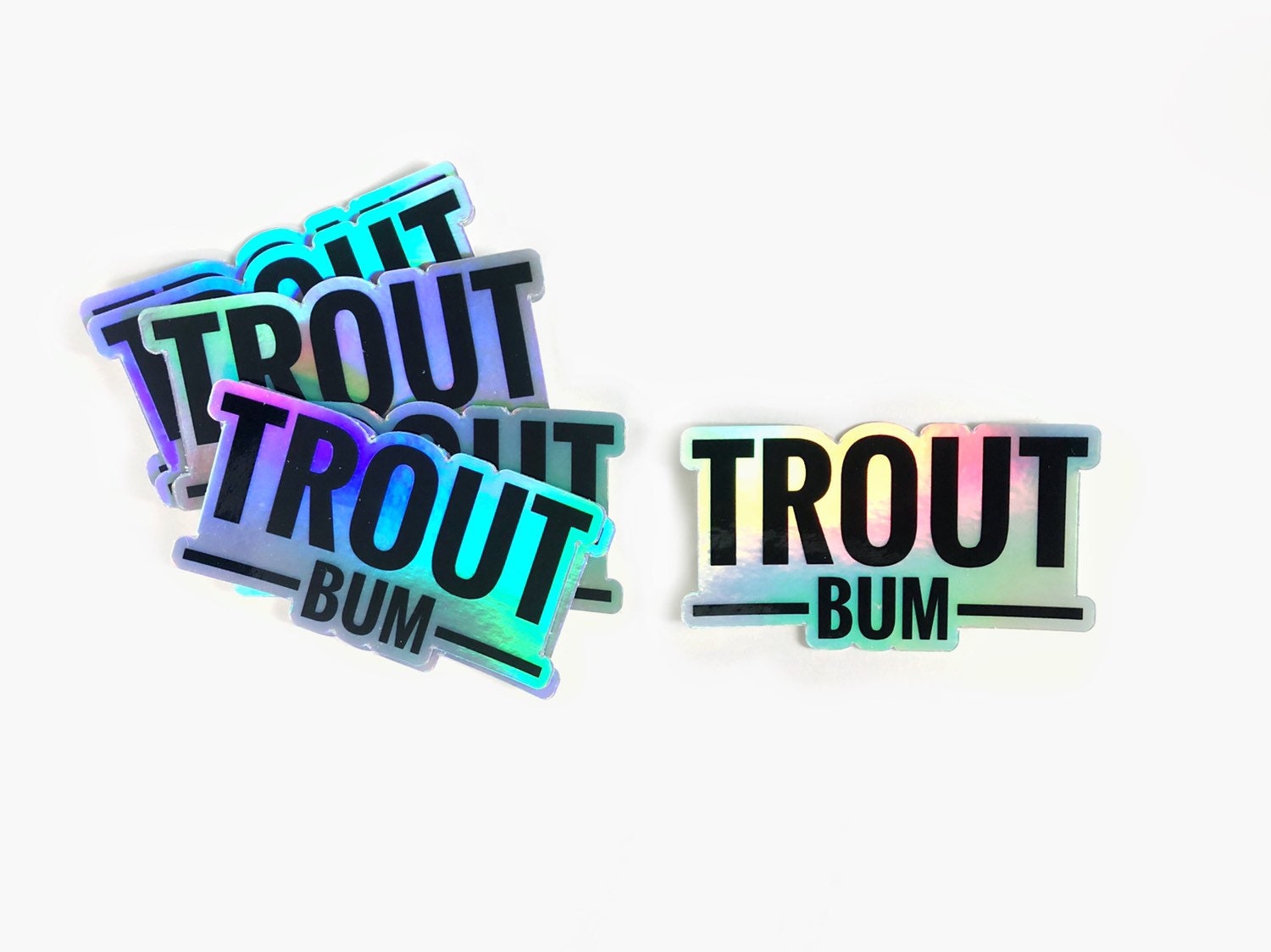 Trout Bum Sticker Holographic Sticker Fly Fishing Sticker | Etsy