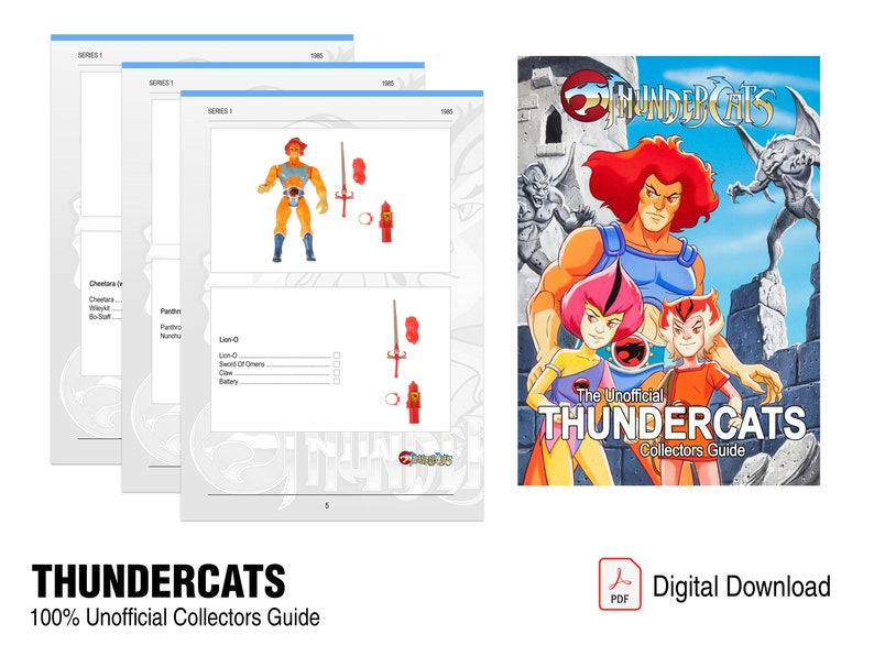 LJN Thundercats 100% Unofficial Collectors Guide PDF - Etsy