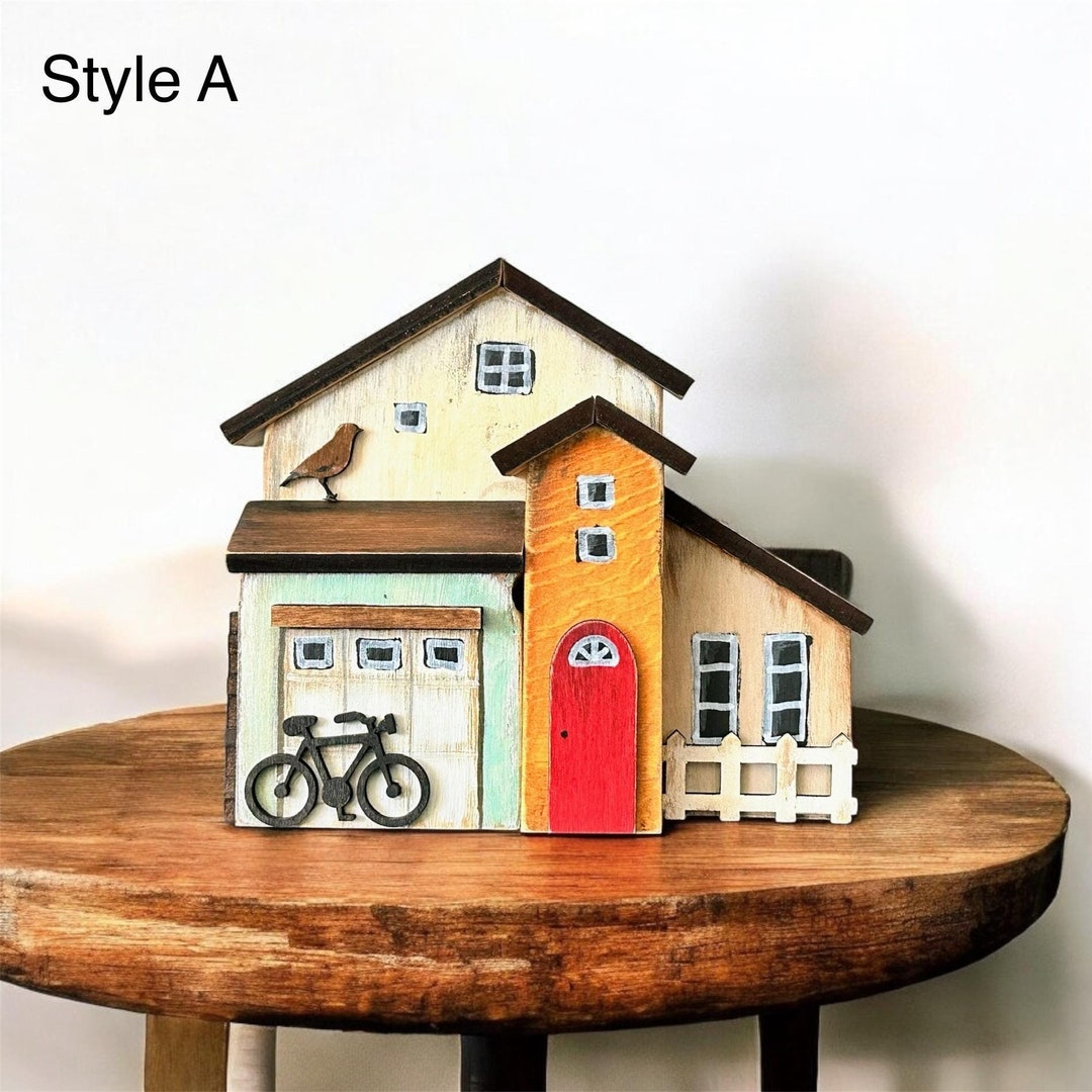 Miniature Wooden Houses, Wooden Rustic Villages, Reclaimed Wood ...