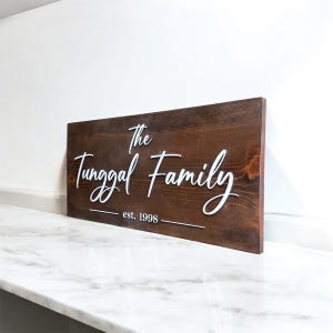 Custom Family Name Sign, Personalized Wall Sign, Gift for Family ...