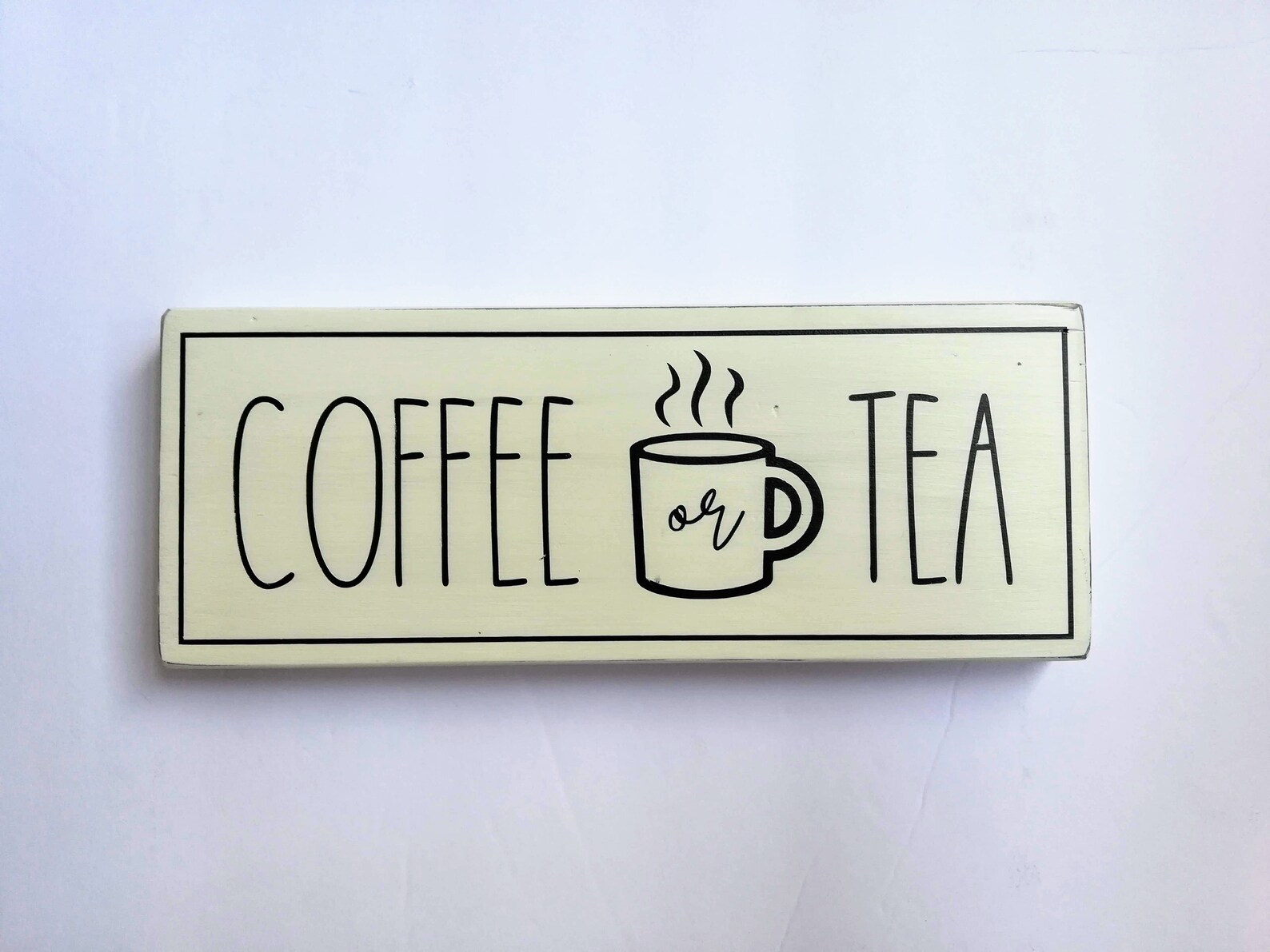 Coffee or Tea Wooden Sign Farmhouse Kitchen Decor Rustic | Etsy