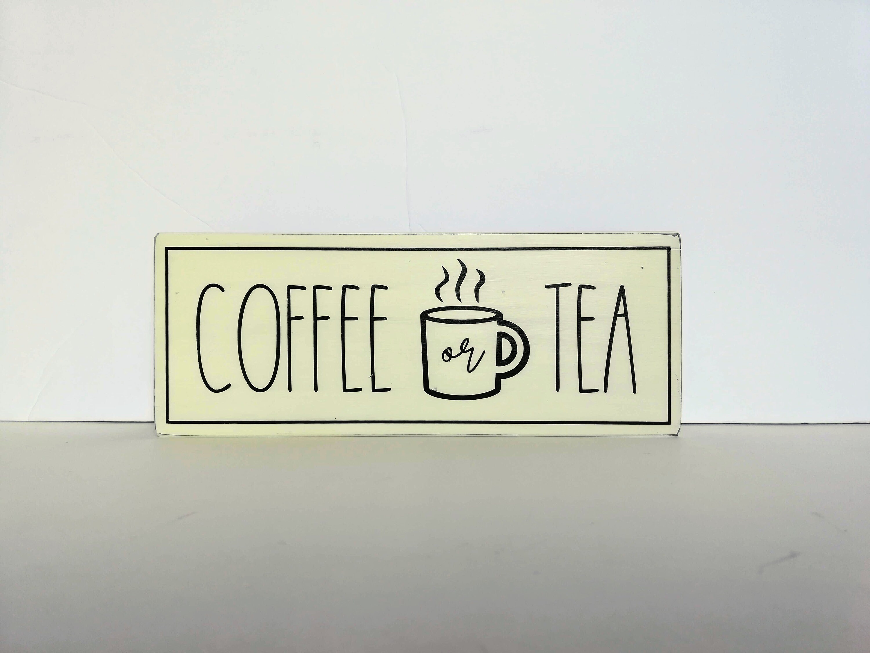 Coffee or Tea Wooden Sign Farmhouse Kitchen Decor Rustic | Etsy