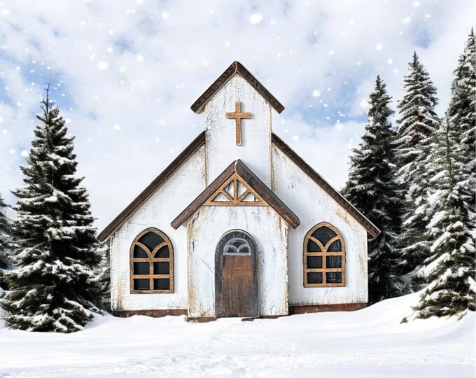 Miniature Wooden Church Made of Reclaimed Wood, Drifwood Art for ...