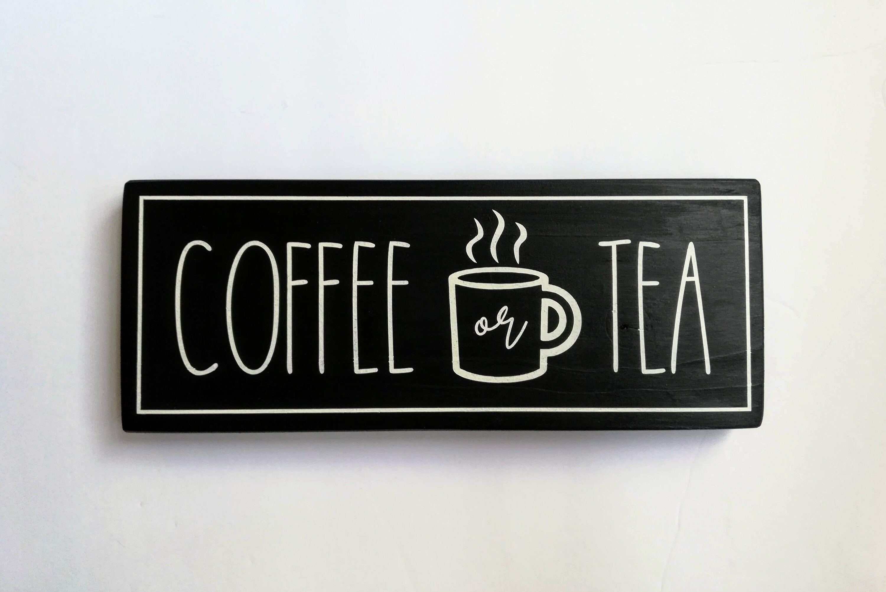 Coffee or Tea Wooden Sign Farmhouse Kitchen Decor Rustic | Etsy
