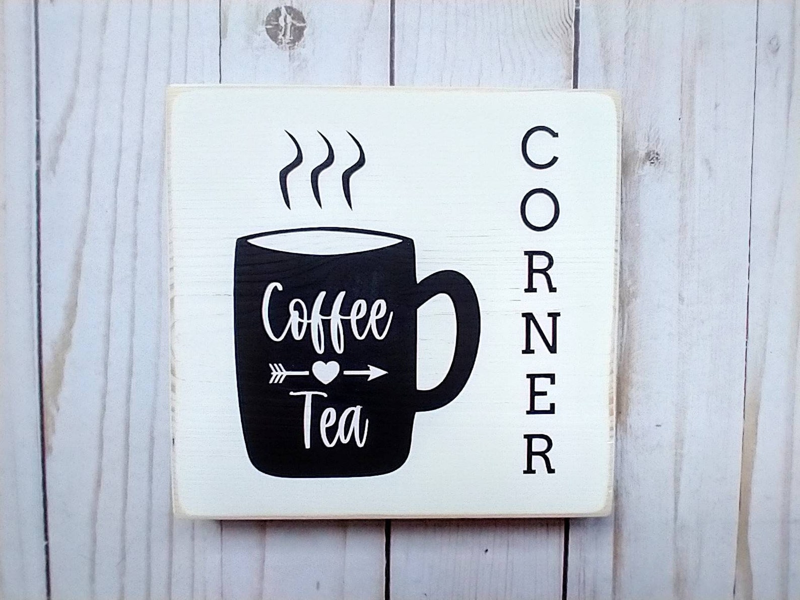 Coffee and Tea Corner Wood Sign Coffee Bar Sign Rustic - Etsy Canada