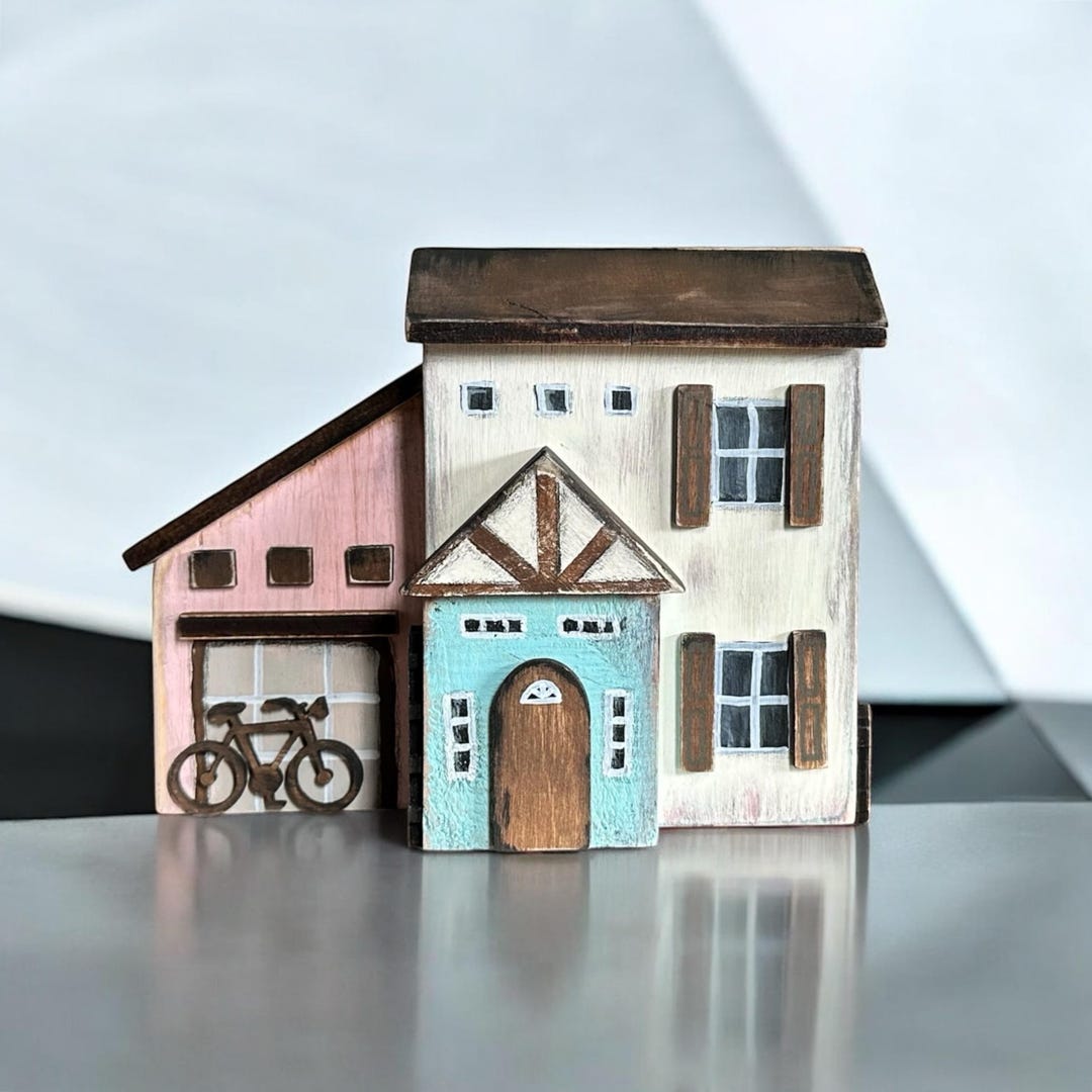 Miniature Wooden House, Wooden Rustic Villages, Reclaimed Wood Cottages ...