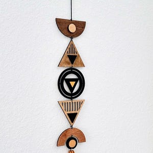 Geometric Wood Wall Hanging, Minimalist Art Deco Boho Decor - Etsy