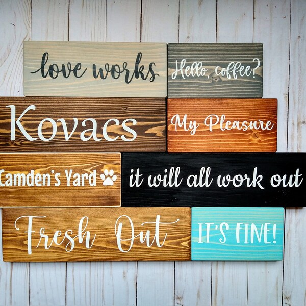 Small Wood Signs - Etsy