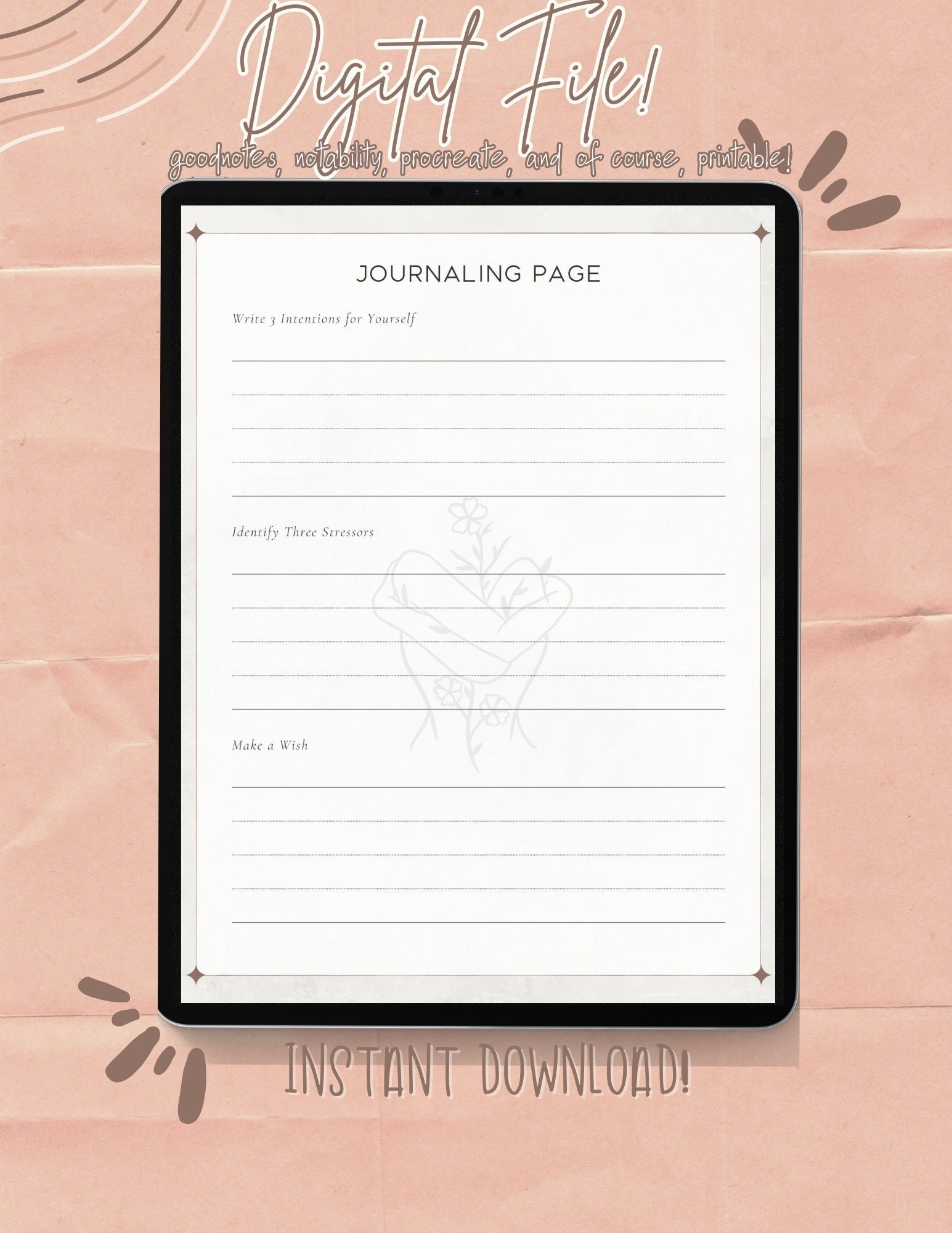 Daily Journal | Digital | Printable - Etsy