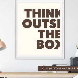 Think Outside the Box Print Think Outside the Box Poster | Etsy