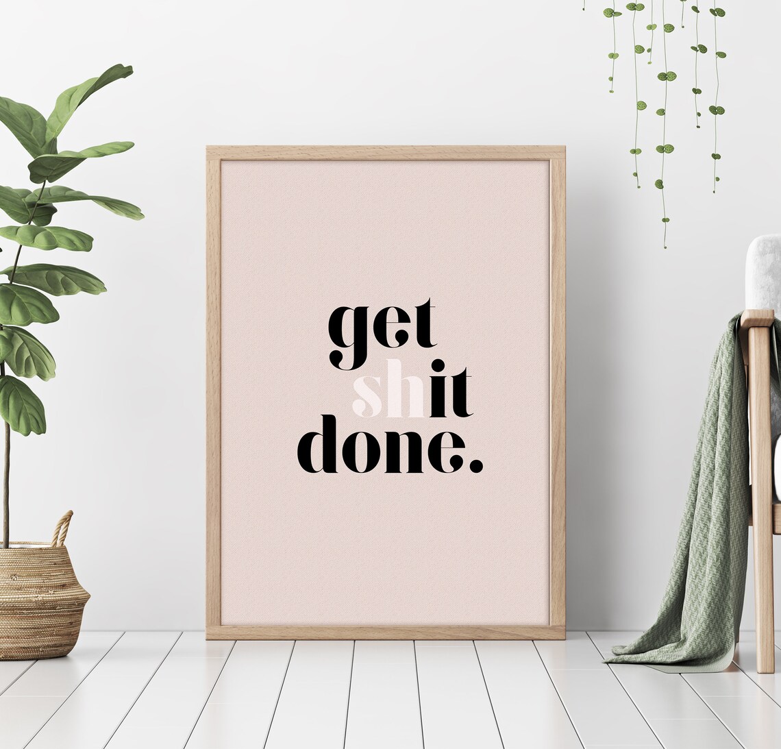 Get Shit Done Inspirational Poster Typography Print - Etsy