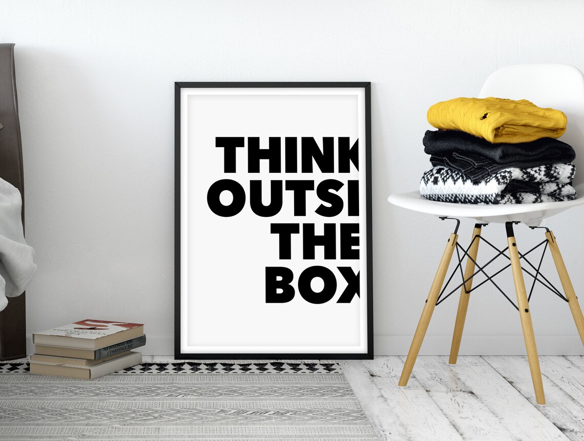 Think Outside the Box Print Think Outside the Box Poster | Etsy