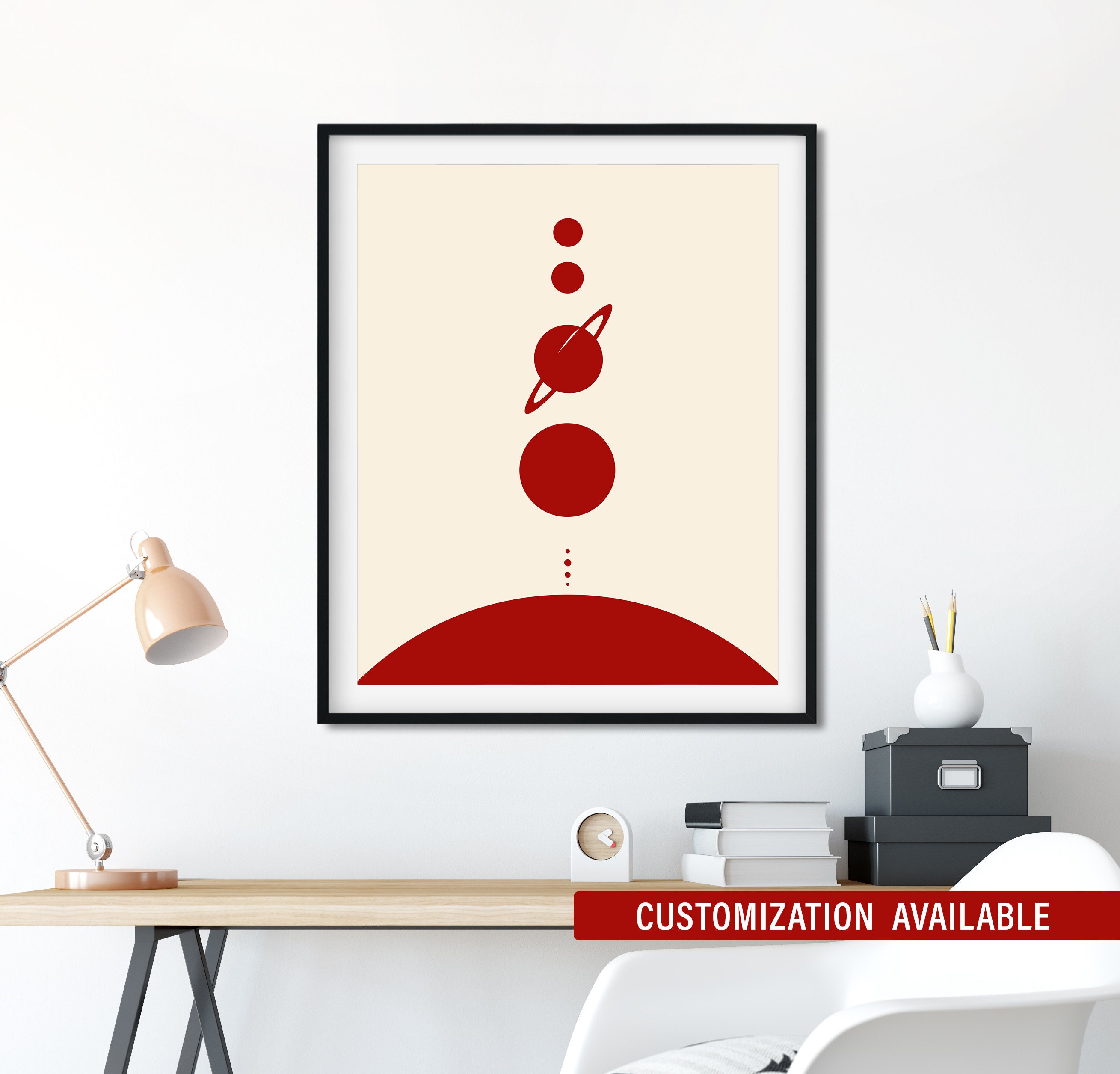 Minimalist Solar System Printable Solar System Poster | Etsy