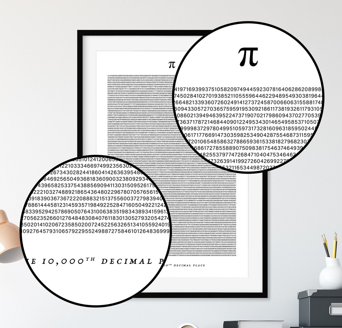 Pi to 10000 Digits Pi Art Print Pi to 10000 Decimal Places - Etsy
