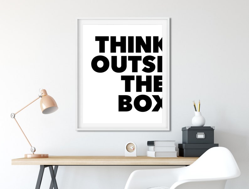 Think Outside the Box Print Think Outside the Box Poster | Etsy