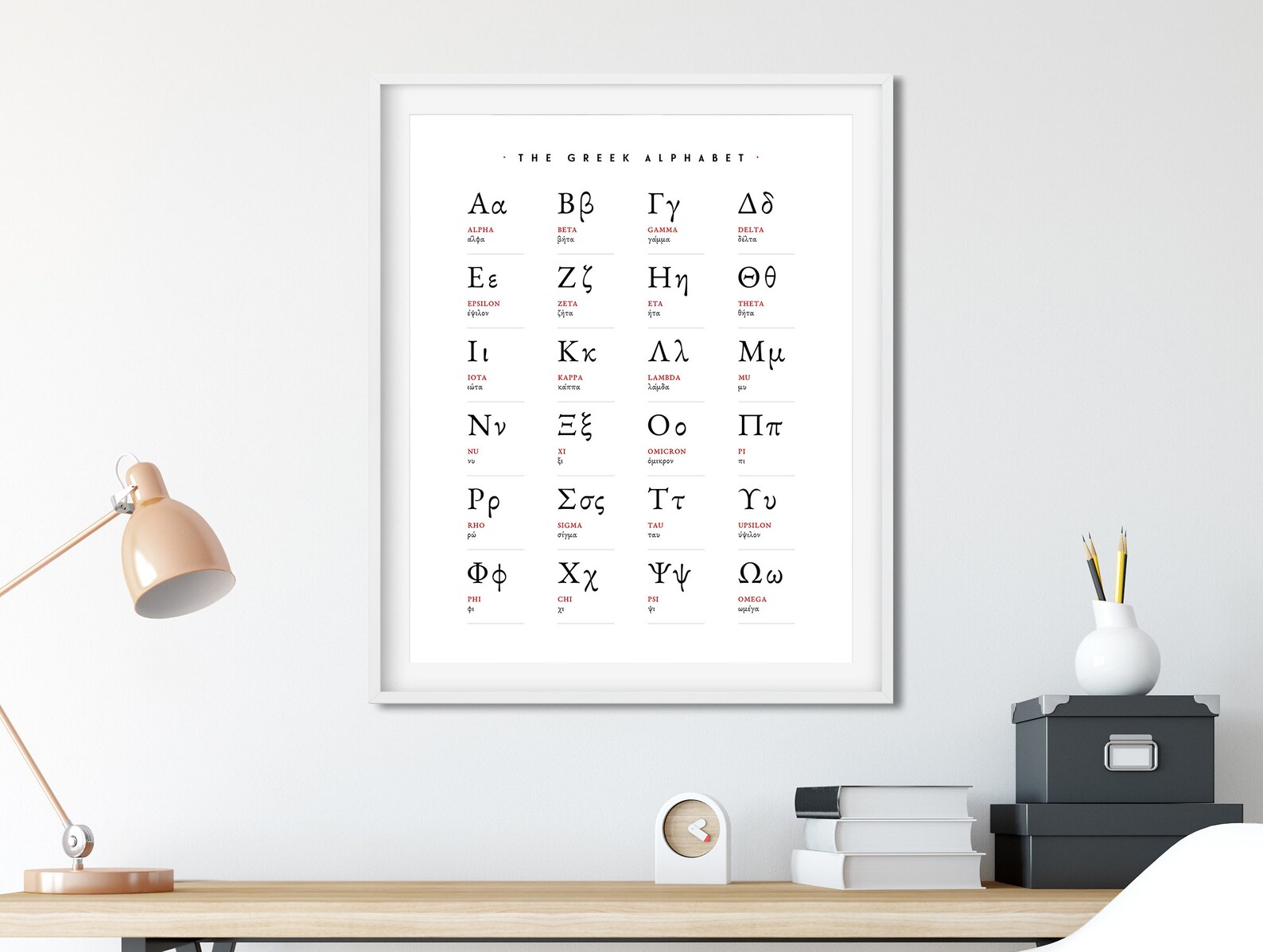 Greek Alphabet Poster Greek Alphabet Print Alphabet Poster - Etsy