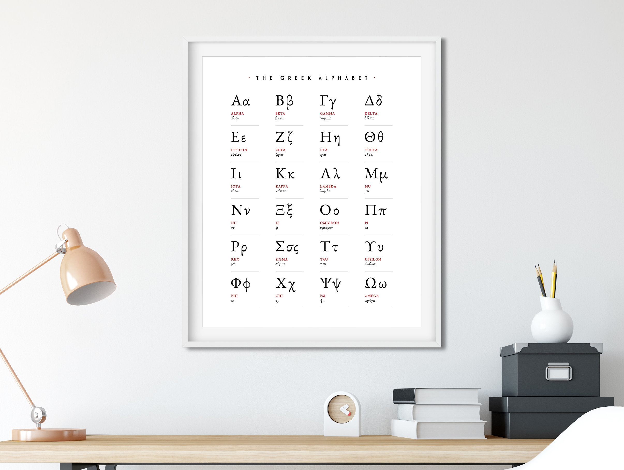 Greek Alphabet Poster Greek Alphabet Print Alphabet Poster - Etsy