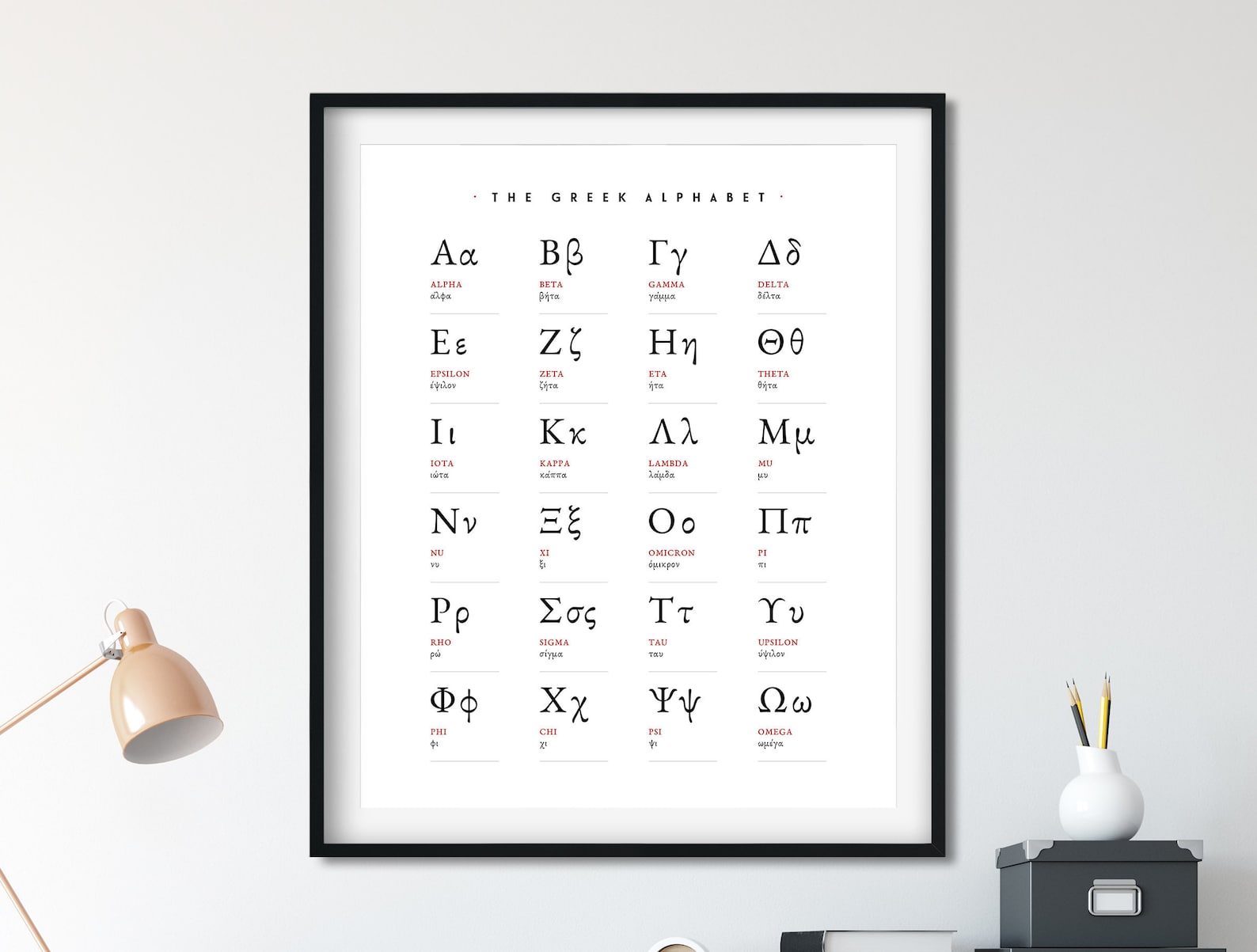 Greek Alphabet Poster Greek Alphabet Print Alphabet Poster - Etsy