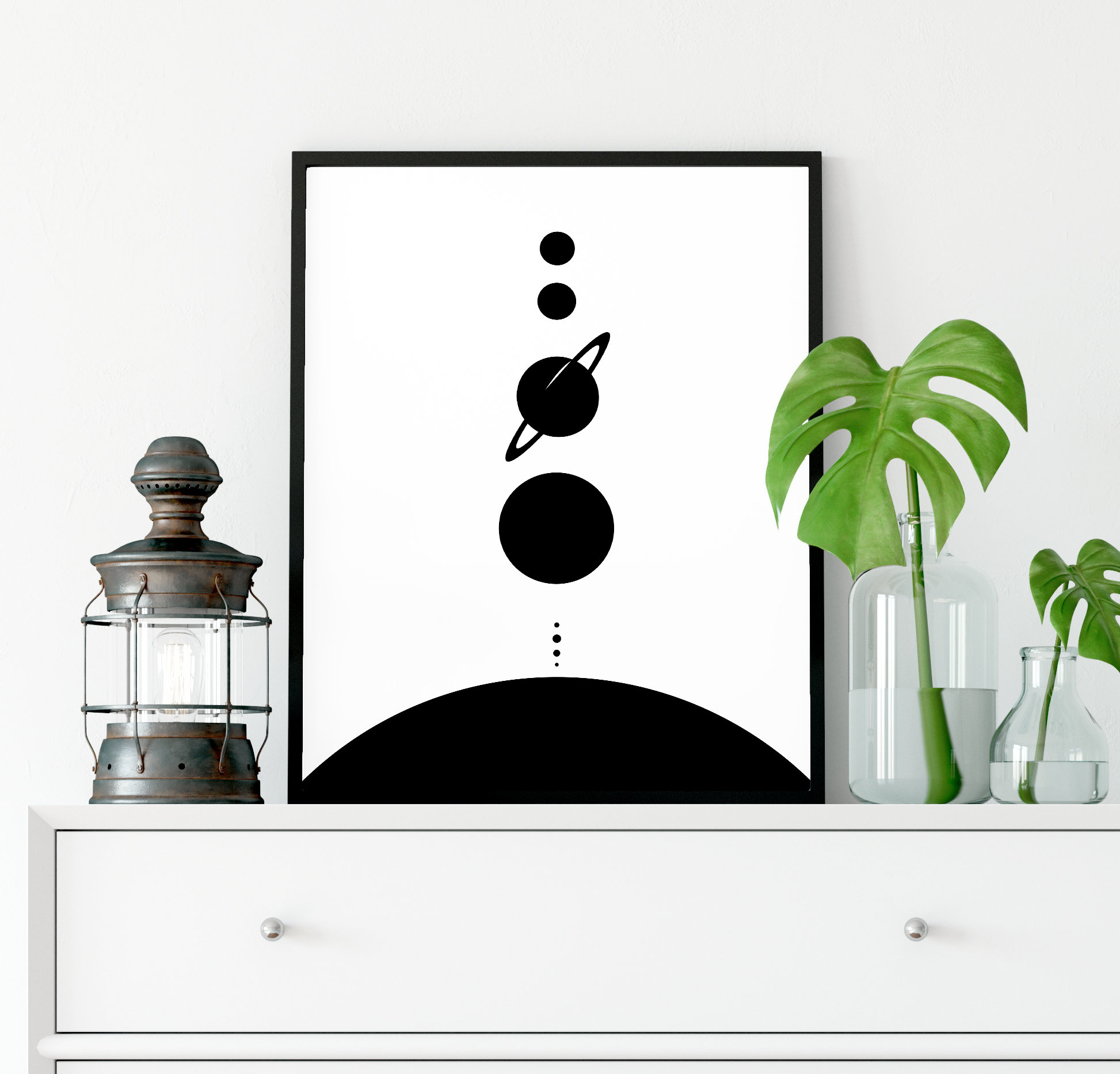 Minimalist Solar System Printable Solar System Poster | Etsy
