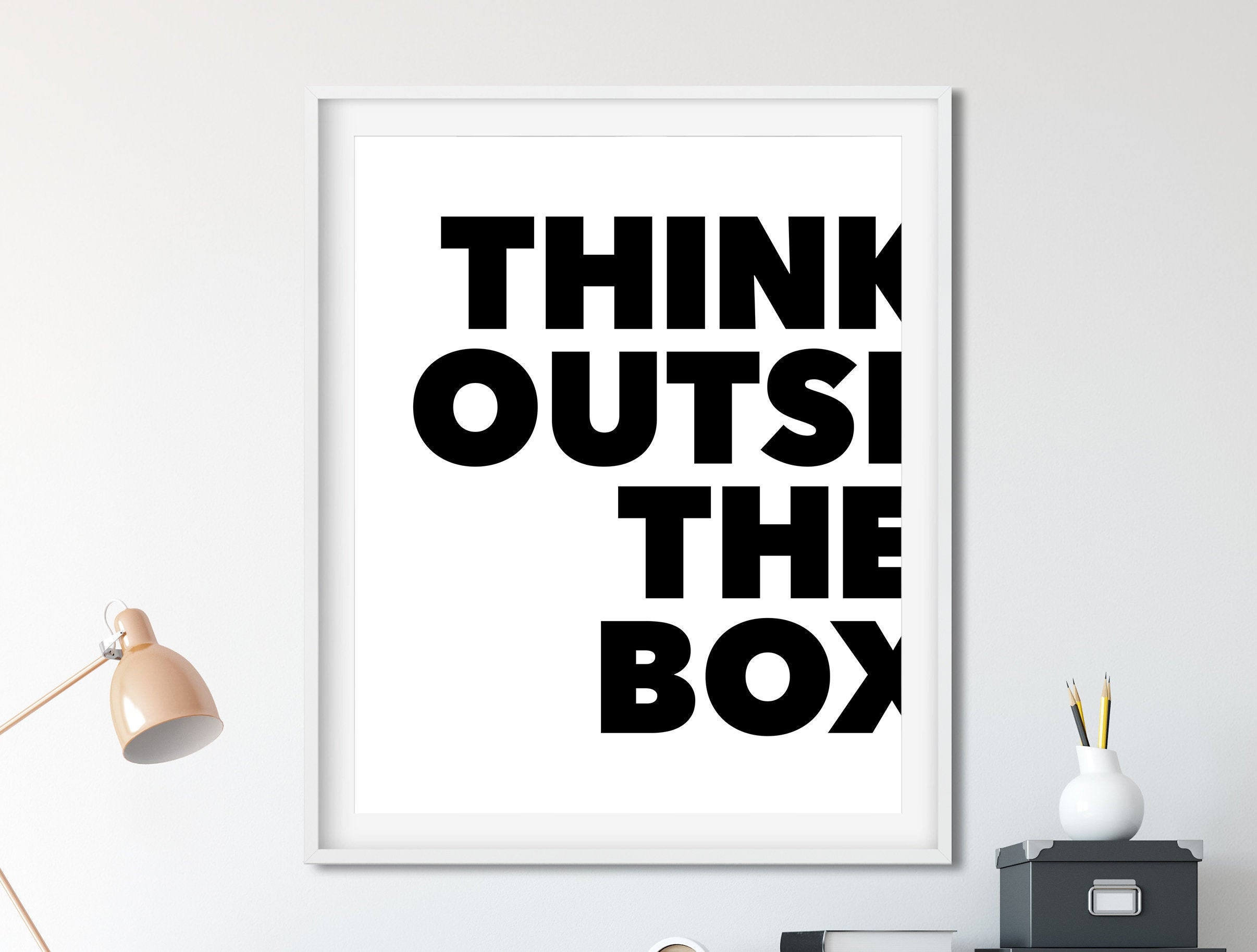 Think Outside the Box Print Think Outside the Box Poster - Etsy UK