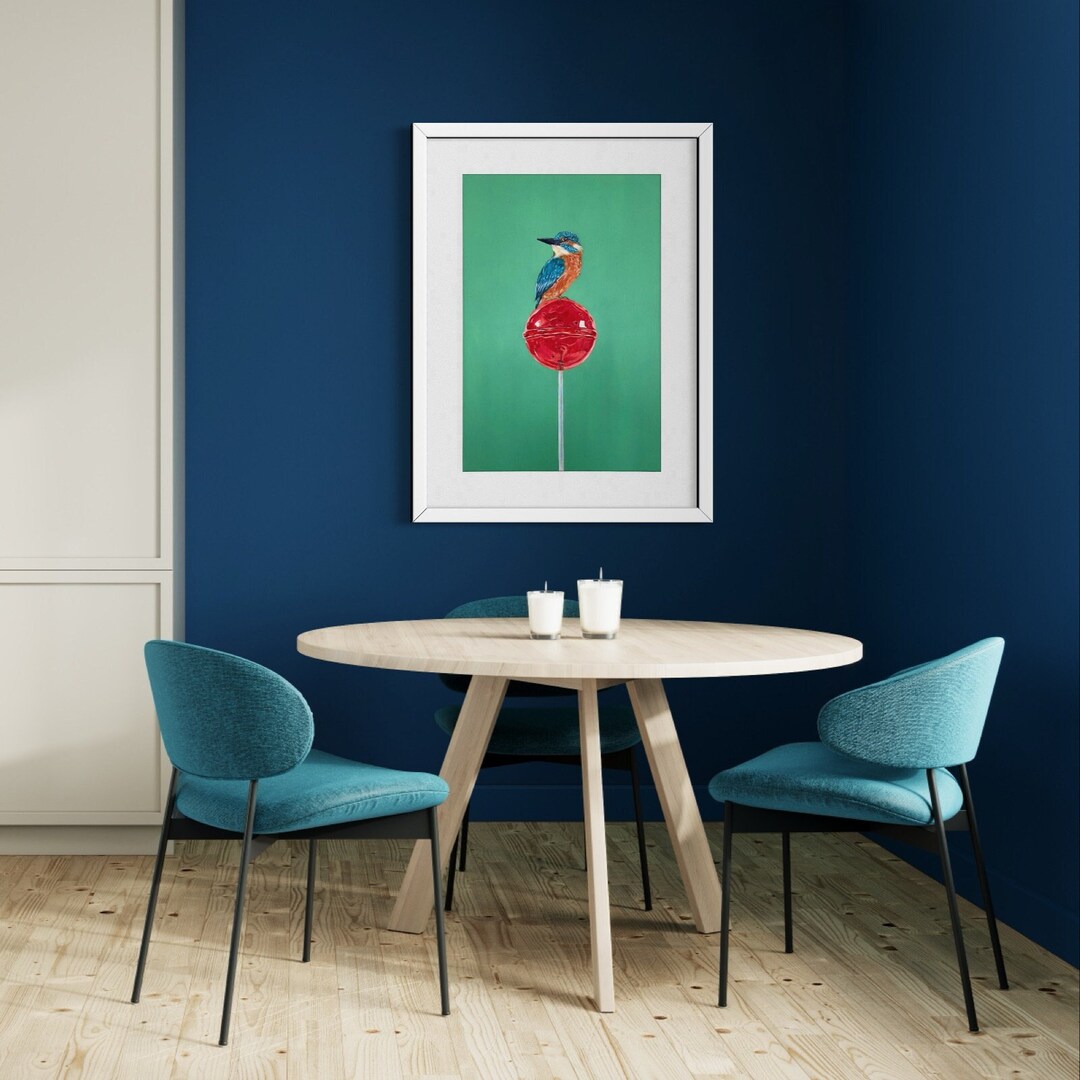 Bird Lollipop Painting, Original Oil on Canvas, 40x60cm - Etsy