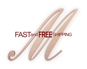 Wooden Monogram Letter M Large or Small | Etsy