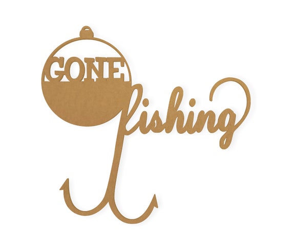 Wall Decor Word Cutouts Gone Fishing Cutout Home Decor Cut - Etsy
