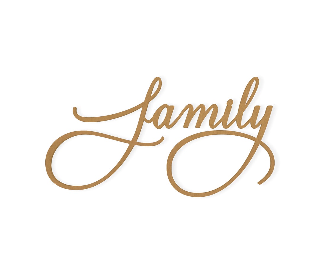 FAMILY Wall Decor Word Cutout, Home Decor, Cut From Quality Cardboard ...