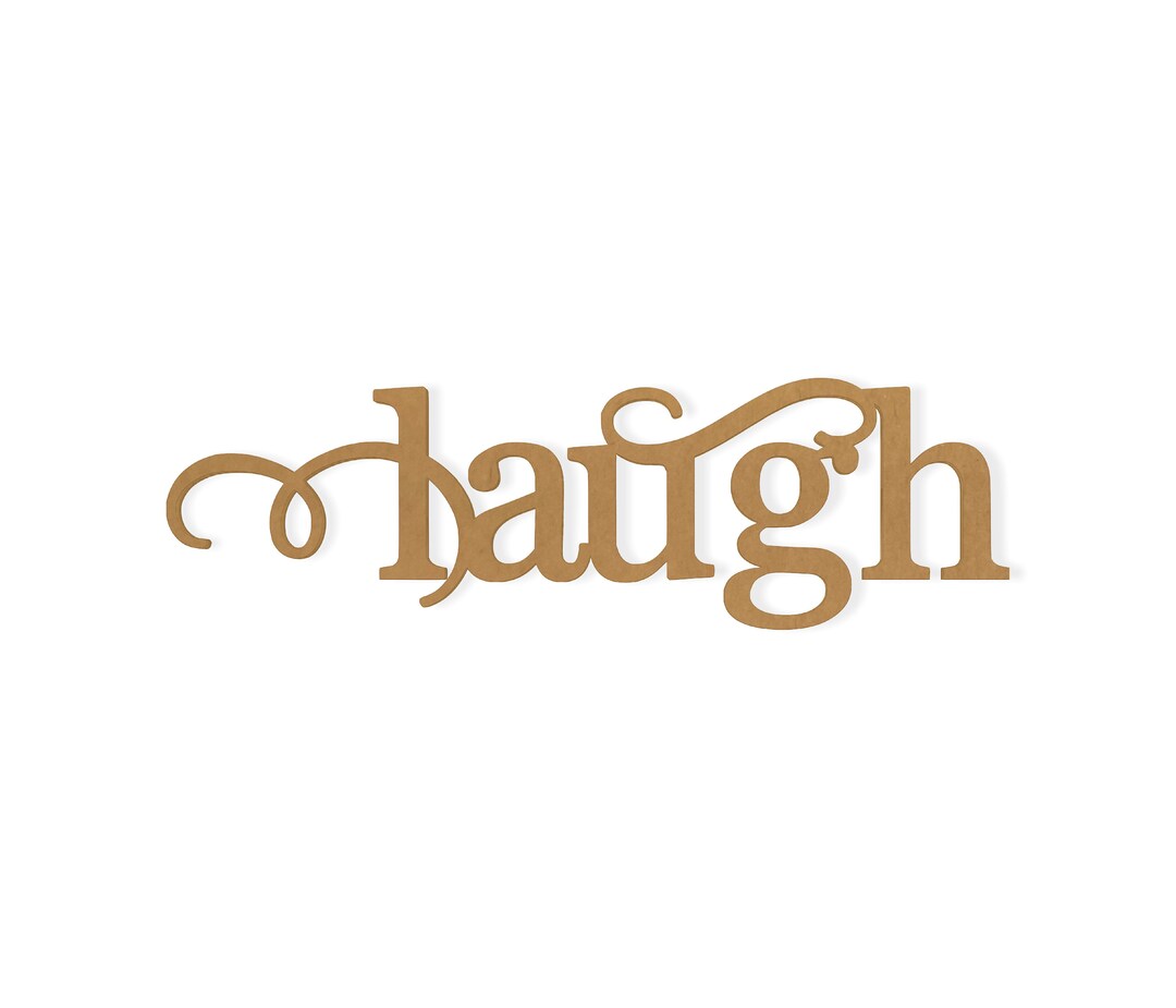 LAUGH Wall Decor Word - Cutout, Home Decor, Cut From Quality Cardboard ...