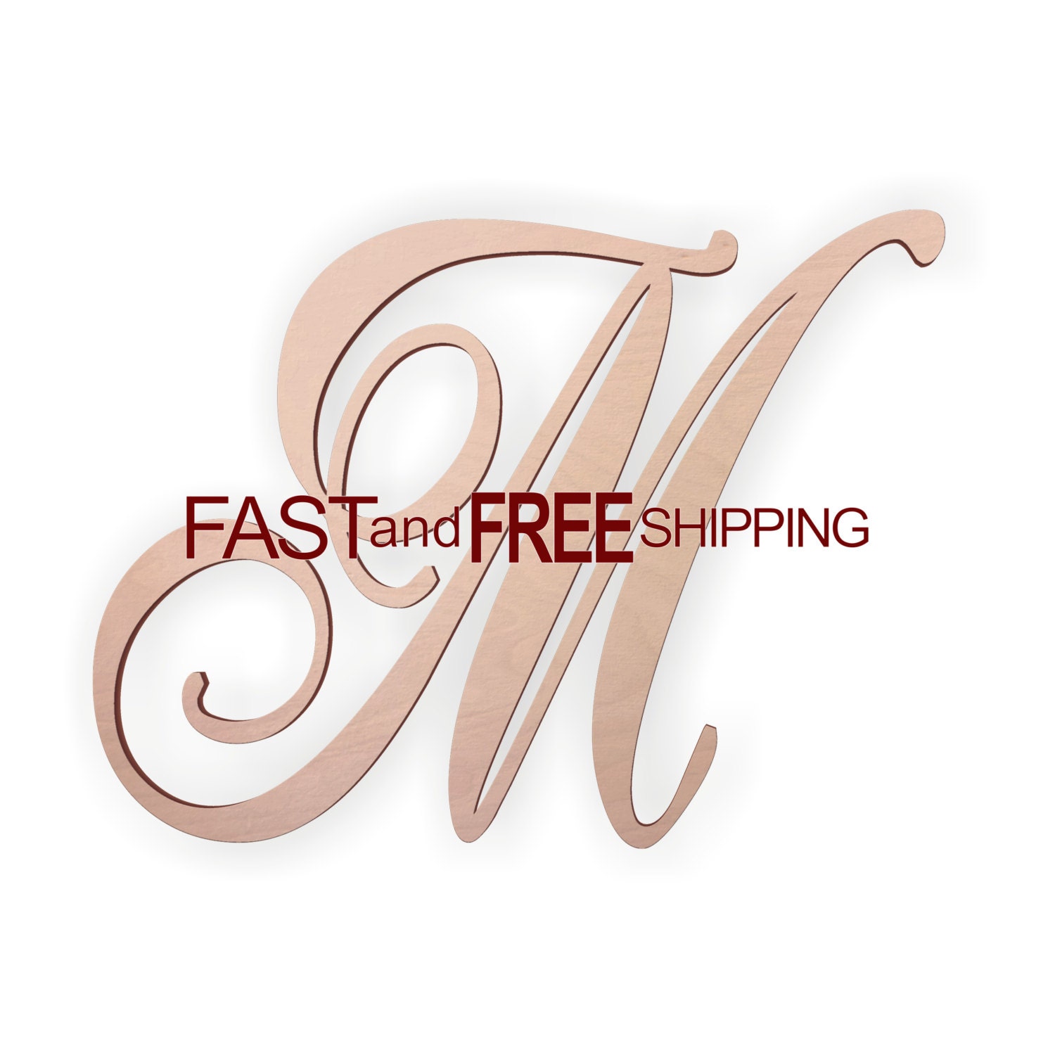 Wooden Monogram Letter M Large or Small | Etsy