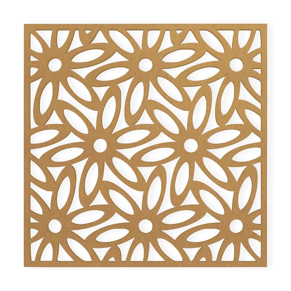 Flower Cut Out Wall Panel Wood - Etsy