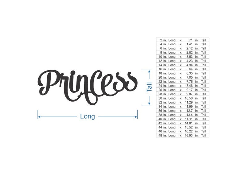 Baby Shower Word Art: Princess Cutout - Unfinished Cardboard Decor - Etsy