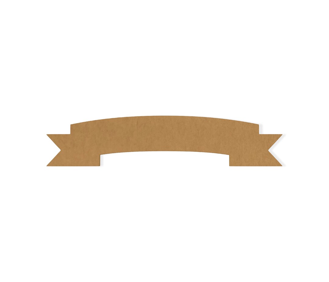 Cardboard Banner Cutout: DIY Paintable Home Decor Sign - Etsy