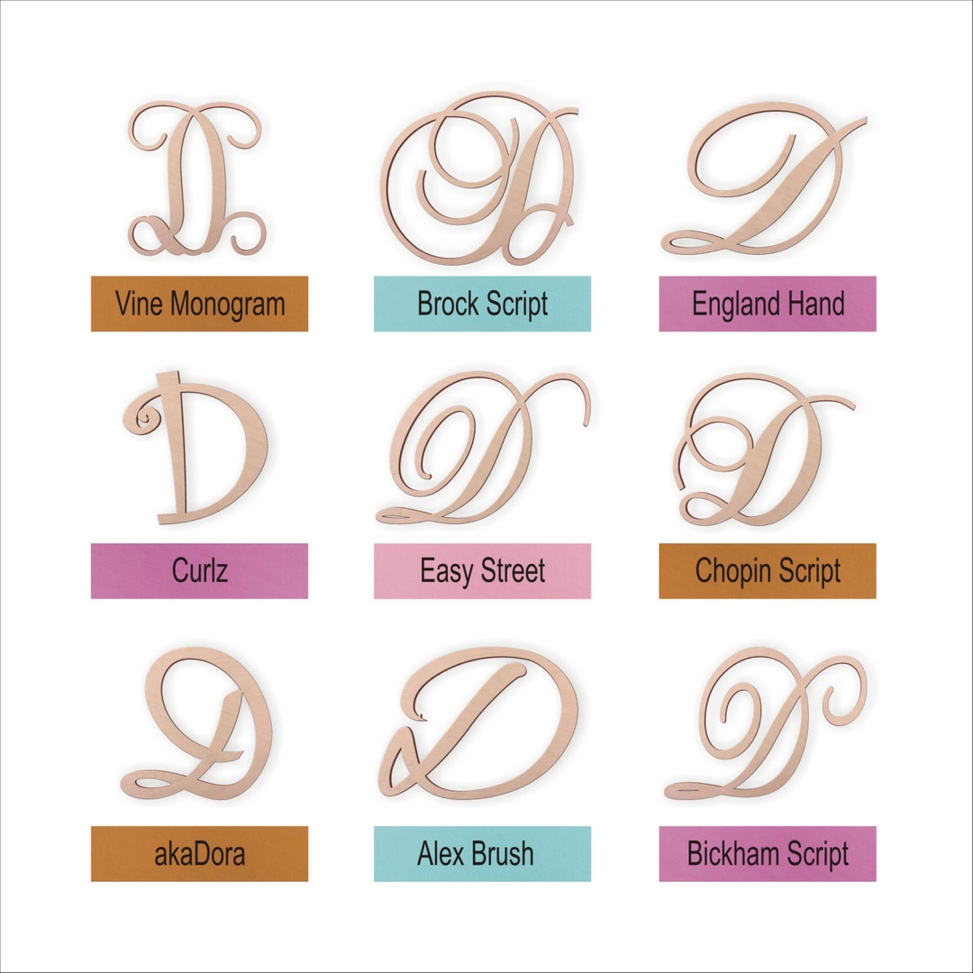 Wooden Letter D: Large Size for Wall or Wreath - Unpainted Wood - Etsy