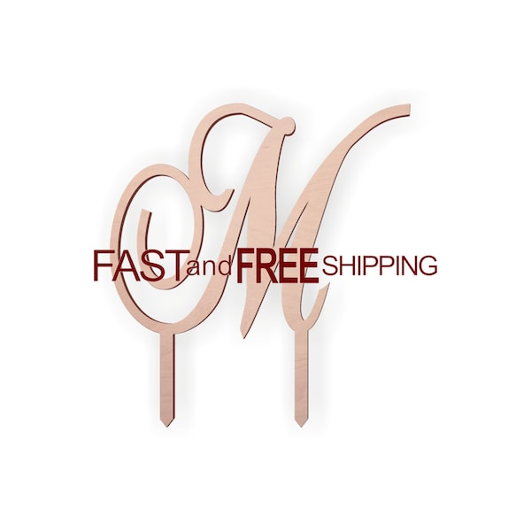 Letter M Cake Topper - Etsy