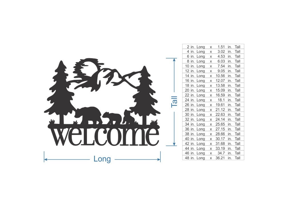 Welcome Sign Cutout: DIY Cardboard Wall Hanging (multiple Sizes) - Etsy